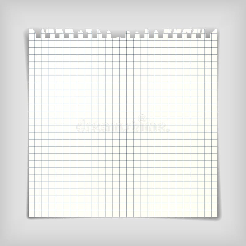 Note Paper Sheet with Squares Stock Vector - Illustration of grid ...