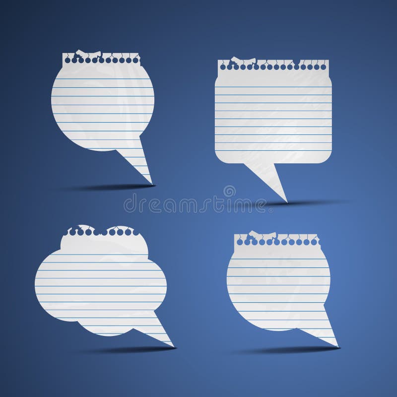Note Paper Speech Bubbles stock vector. Illustration of frame - 50613850