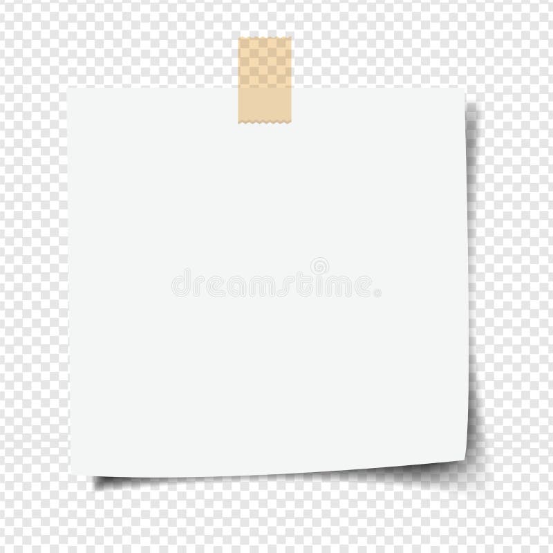Note Paper with Transparent Background Stock Vector - Illustration of ...