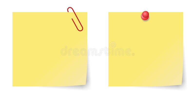 Note paper stock vector. Illustration of clip, isolated - 30672360
