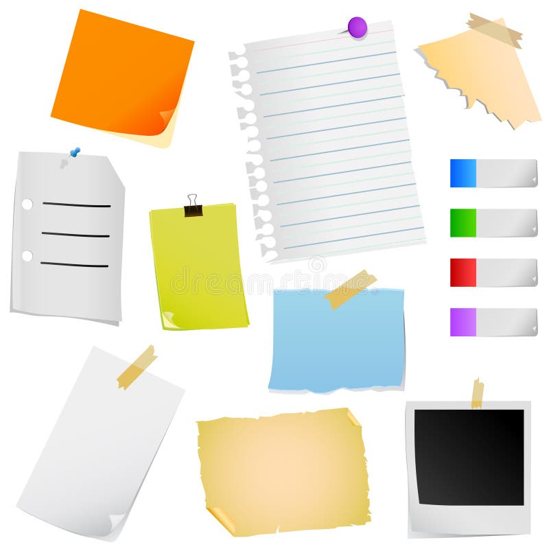 Note paper vector stock vector. Illustration of advice - 4972830