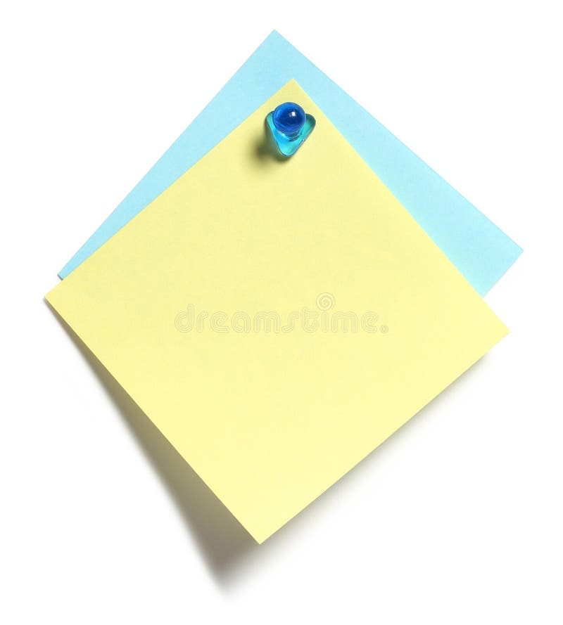 Note Paper on White Background Stock Photo - Image of adhesive, letter ...