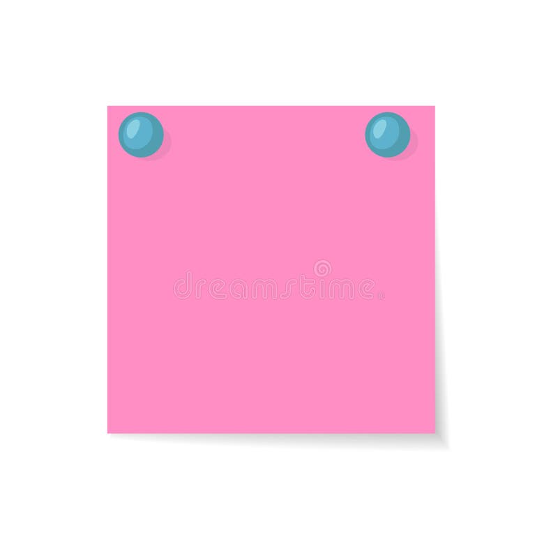 Note Paper on the White Background Stock Illustration - Illustration of ...