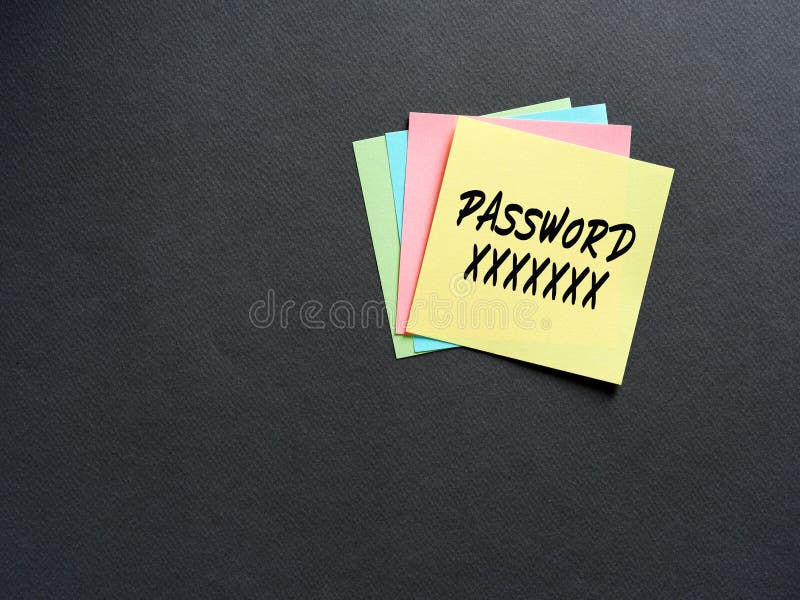The Word Password Written on a Sticky Note Paper on Computer Keyboard ...