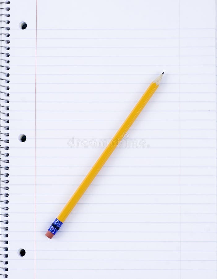 Note Paper with Yellow Pencil Stock Photo - Image of notebook, office ...