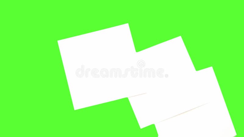 Note Papers Falling on Green Screen Stock Video - Video of presentation ...