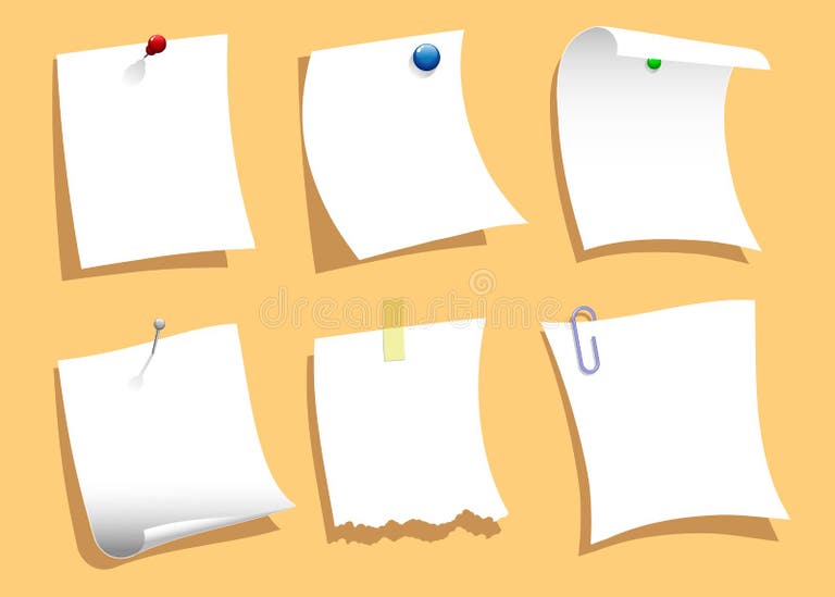 Pinned Notes Stock Illustrations – 1,787 Pinned Notes Stock ...