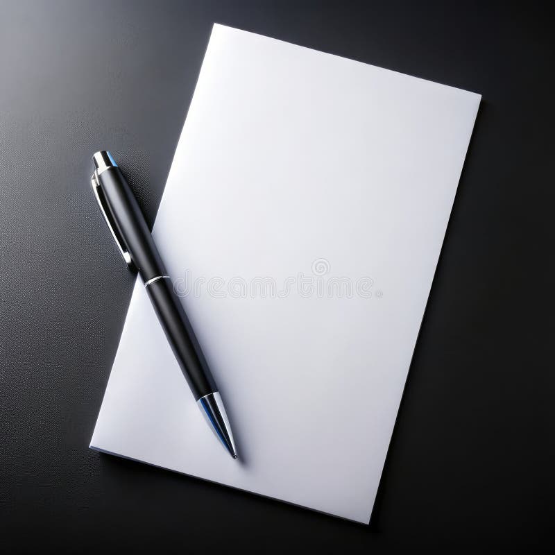 Note with pen stock illustration. Illustration of paper - 340339691