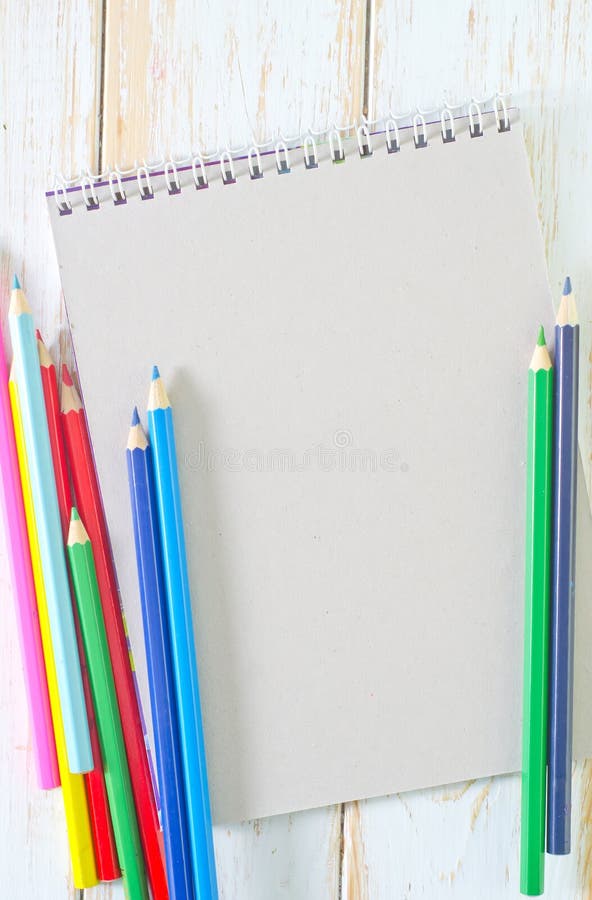 Note and pencils stock image. Image of learning, color - 31403057