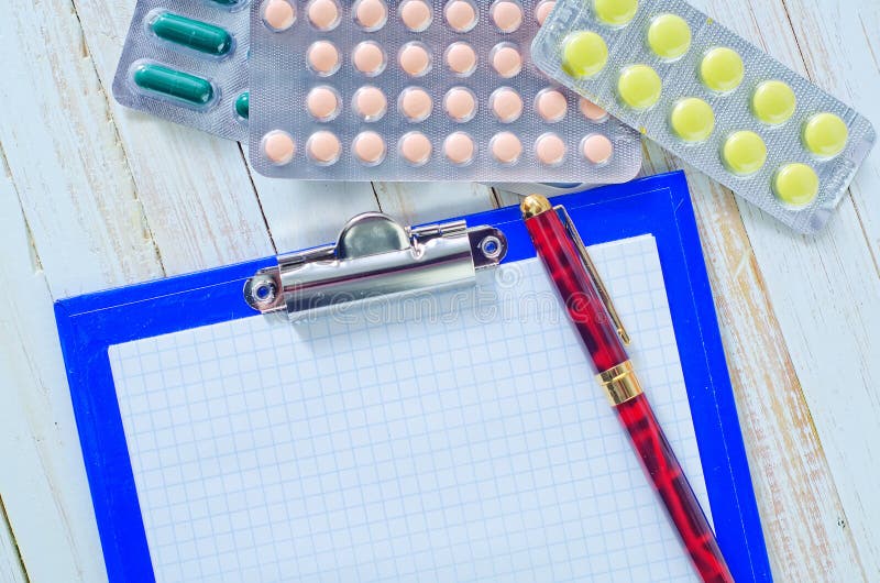 Note and pills stock image. Image of health, medicine - 36131507
