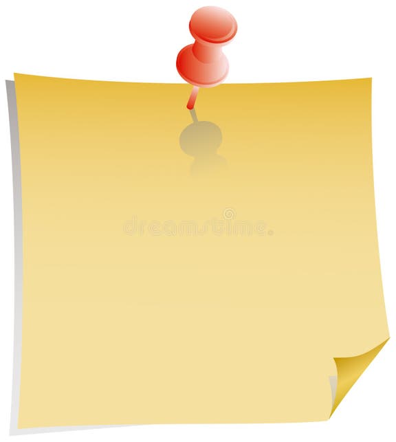 Note and pin stock vector. Illustration of isolated, list - 4774960