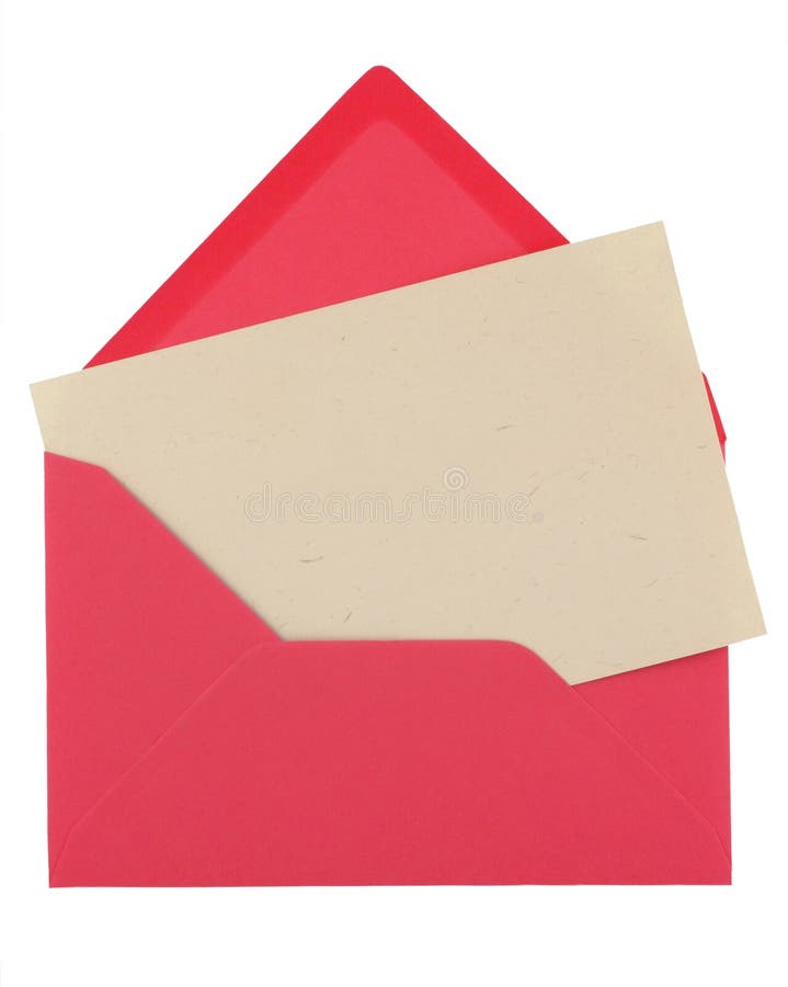 Note in a pink envelope stock image. Image of information - 6091929