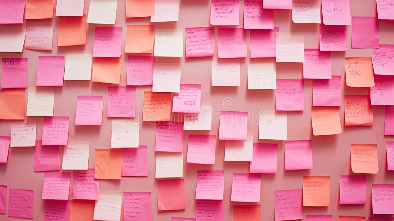 Note pink message stock illustration. Illustration of emotion - 321084249