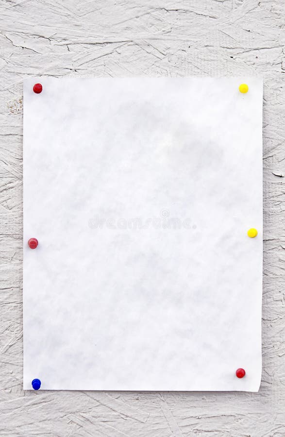 Note pinned on board stock image. Image of info, blank - 16268141
