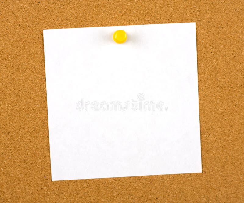 Note pinned to a board stock photo. Image of message, cork - 4132082