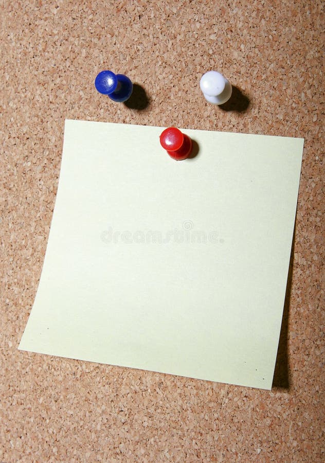 Note with pins stock photo. Image of remember, memo, posit - 10401580