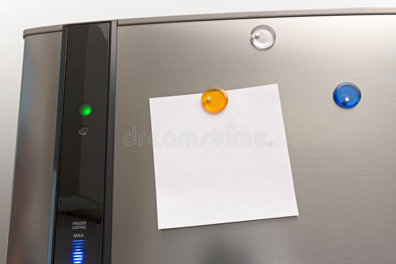 Refrigerator Note stock image. Image of notice, notification - 1468333