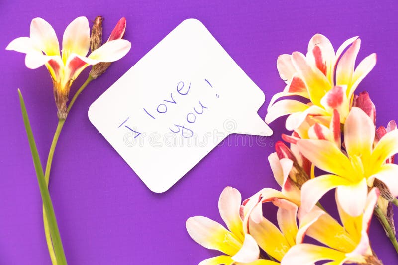 Note in Shape of Heart with Words . Stock Photo - Image of flowers ...