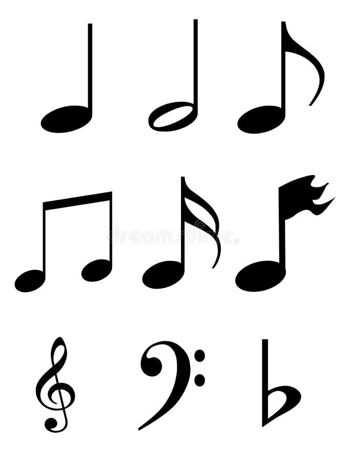 Note simbol stock illustration. Illustration of sharps - 5822225