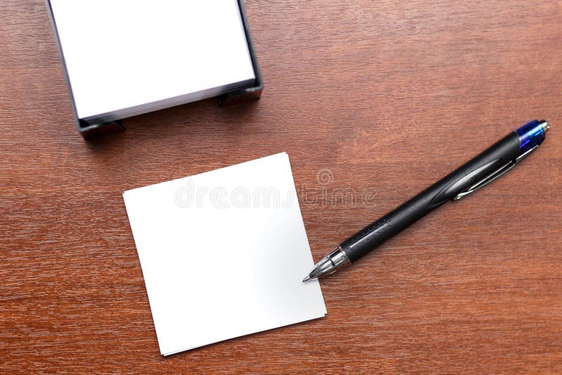 A Note on a Small Piece of Paper on the Table Stock Image - Image of ...