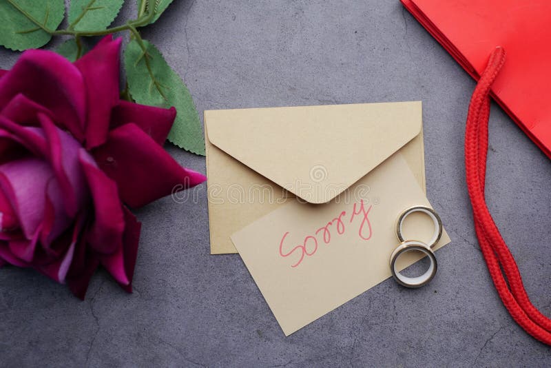 Note Sorry Word Next Wedding Ring Stock Photos - Free & Royalty-Free ...