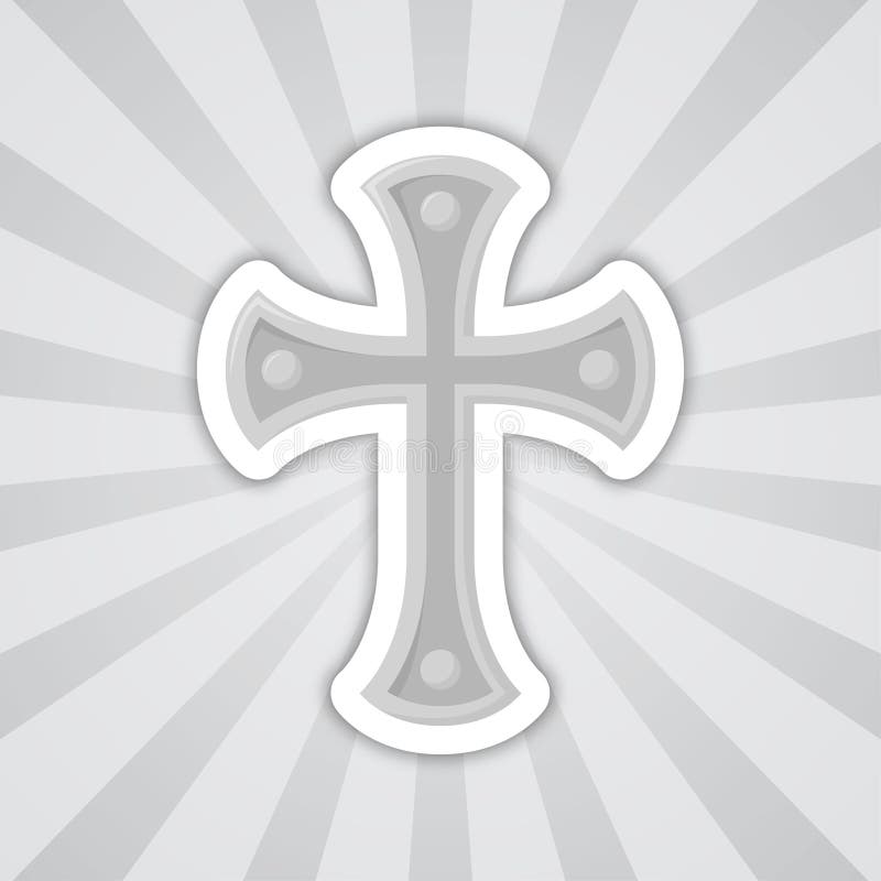 Note Sticker with Christian Cross, Vector Stock Vector - Illustration ...