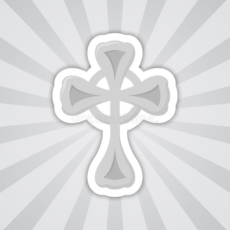 Note Sticker with Christian Cross, Vector Stock Vector - Illustration ...