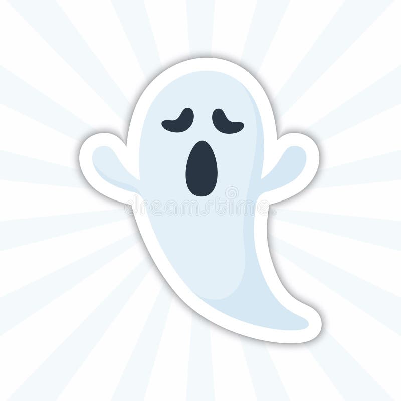 Note Sticker with Ghost, Vector Stock Vector - Illustration of cute ...