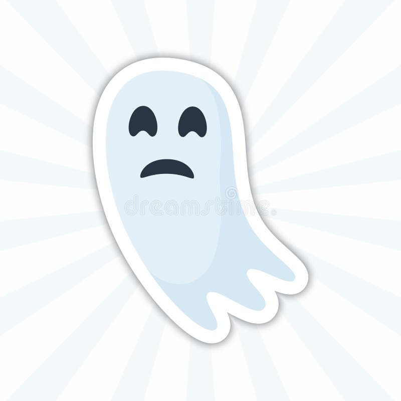 Note Sticker with Ghost, Vector Stock Vector - Illustration of ...