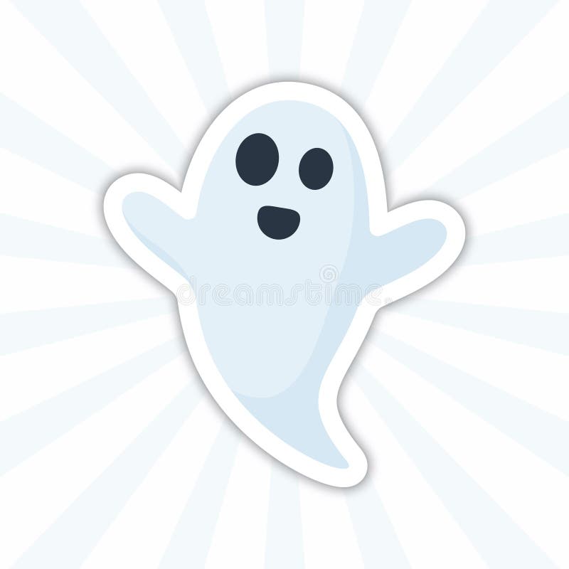 Note Sticker with Ghost, Vector Stock Vector - Illustration of isolated ...