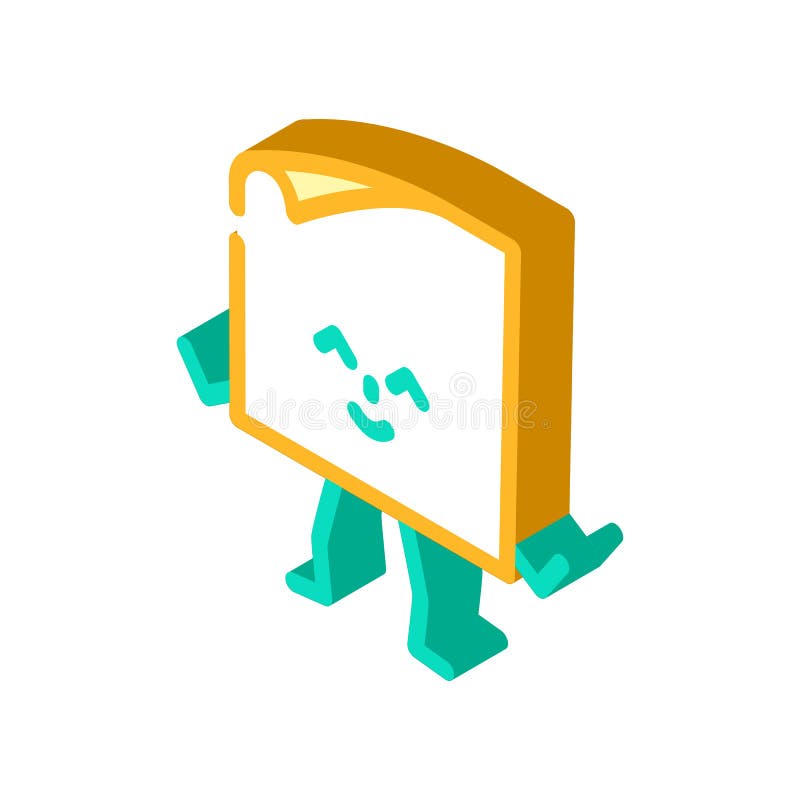 Note Sticker School Character Isometric Icon Vector Illustration Stock ...