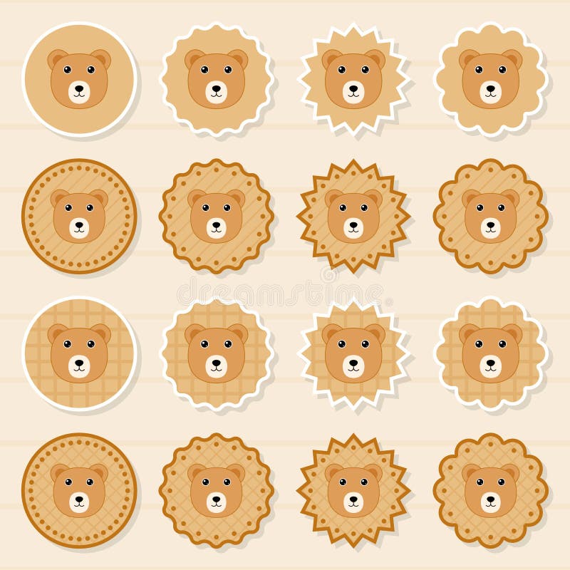 Note sticker set with Bear stock vector. Illustration of mammal - 247778645