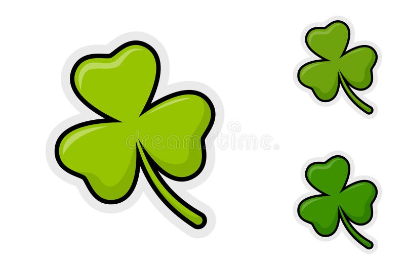 Note Sticker Set with Clover Leaf Stock Vector - Illustration of paper ...