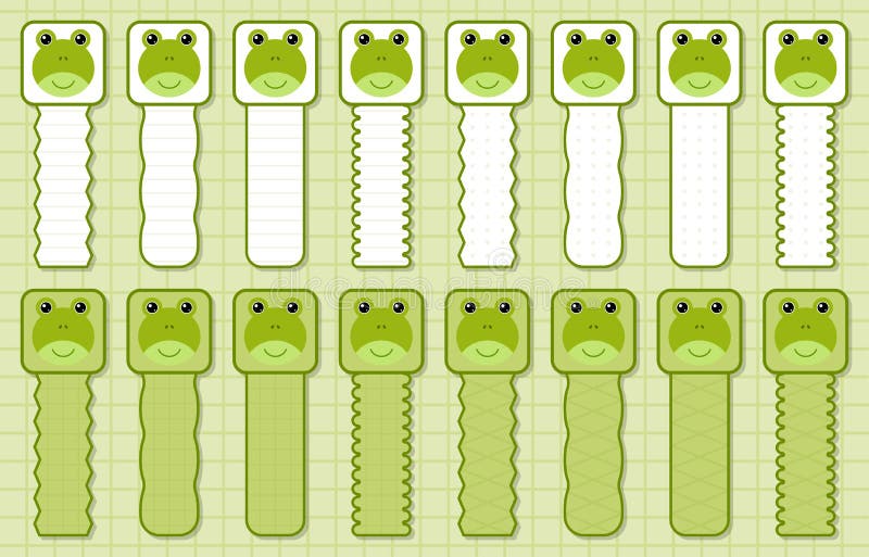 Note sticker set with Frog stock vector. Illustration of clip - 247778790