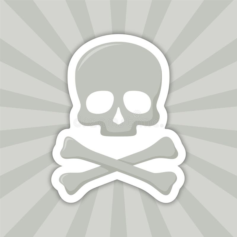 Note Sticker with Skull and Crossbones, Vector Stock Vector ...