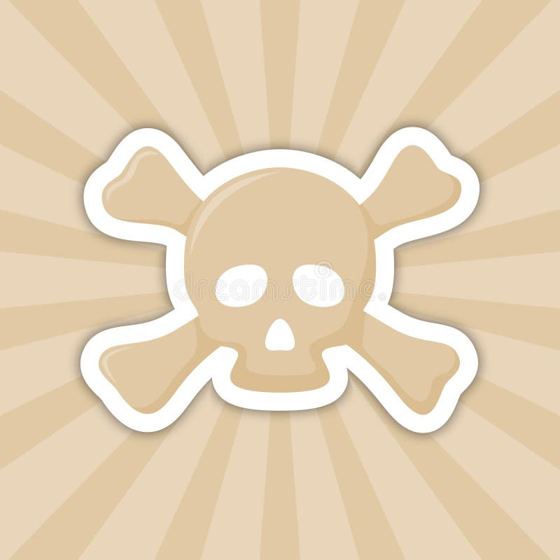 Note Sticker with Skull and Crossbones, Vector Stock Vector ...