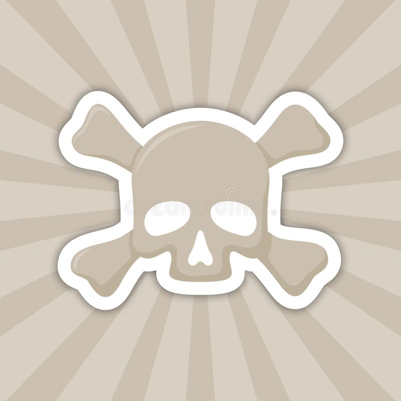 Note Sticker with Skull and Crossbones, Vector Stock Vector ...