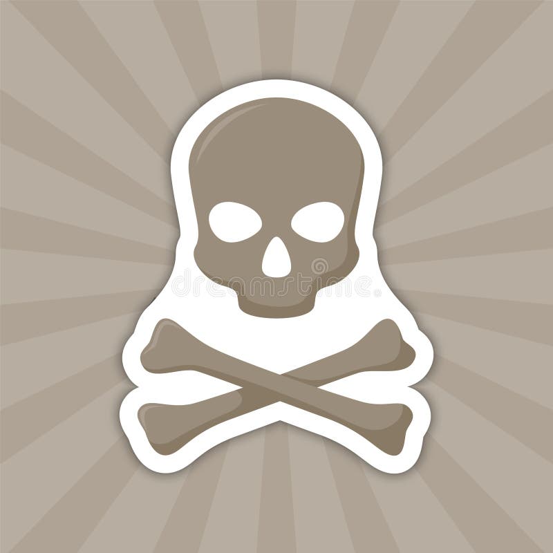 Note Sticker with Skull and Crossbones, Vector Stock Vector ...