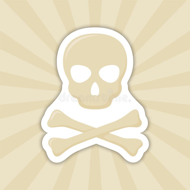 Note Sticker with Skull and Crossbones, Vector Stock Vector ...