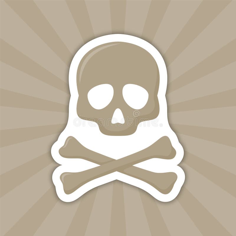 Note Sticker with Skull and Crossbones, Vector Stock Vector ...