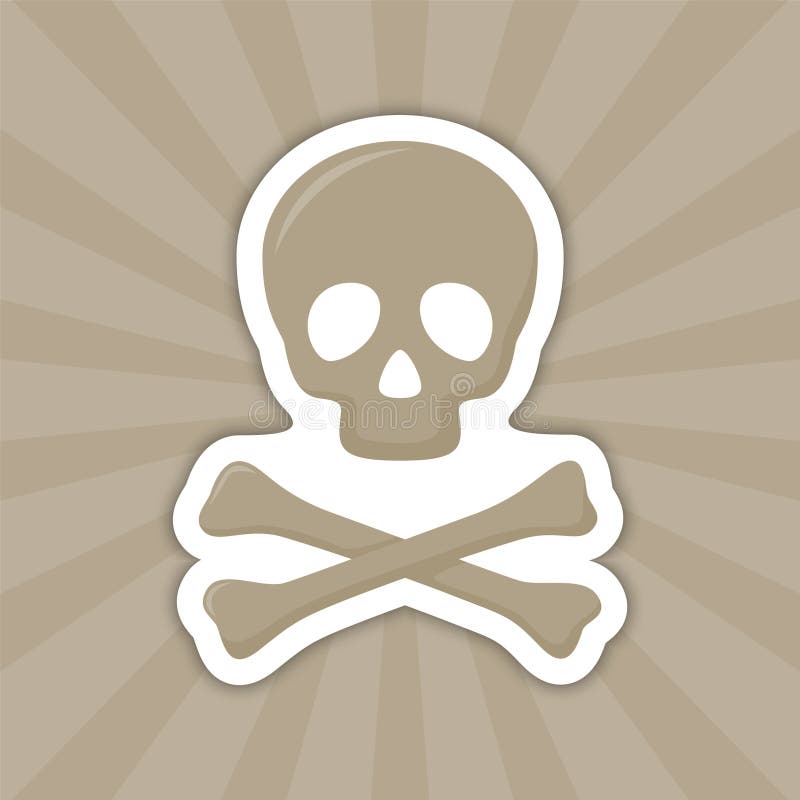 Note Sticker with Skull and Crossbones, Vector Stock Vector ...