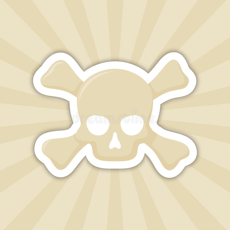 Note Sticker with Skull and Crossbones, Vector Stock Vector ...