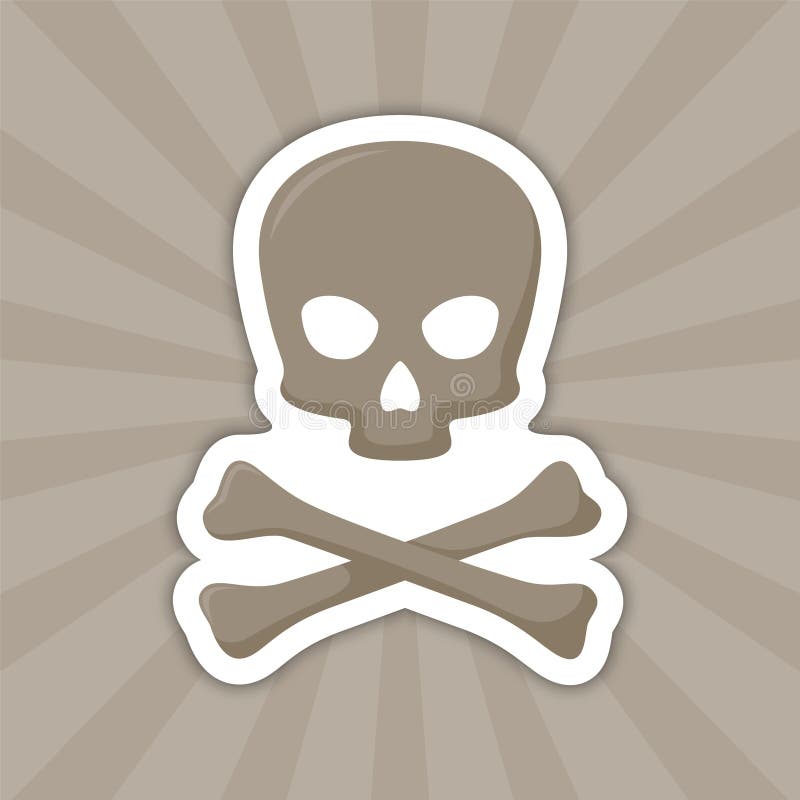 Note Sticker with Skull and Crossbones, Vector Stock Vector ...