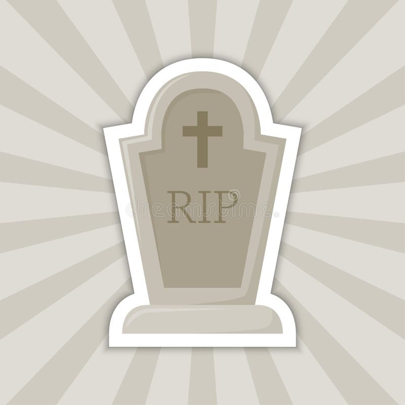 Note Sticker with Tombstone, Vector Stock Vector - Illustration of ...