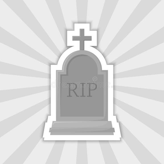Note Sticker with Tombstone, Vector Stock Vector - Illustration of ...