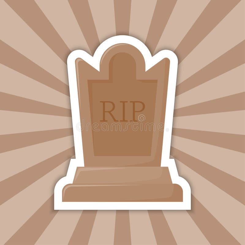 Note Sticker with Tombstone, Vector Stock Vector - Illustration of ...