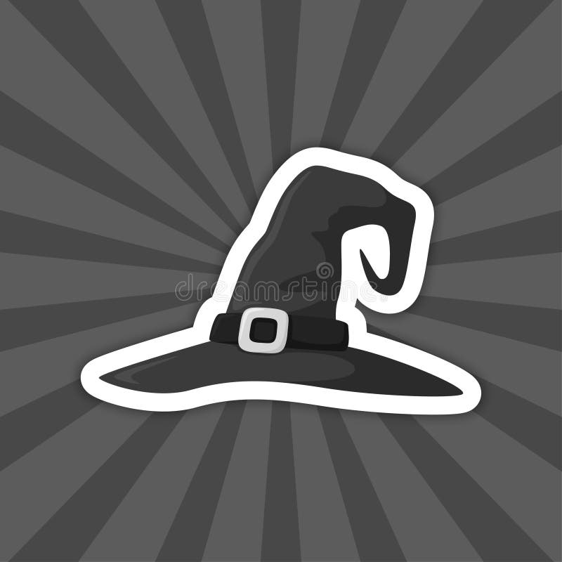 Note Sticker with Wizard Hat, Vector Stock Vector - Illustration of ...