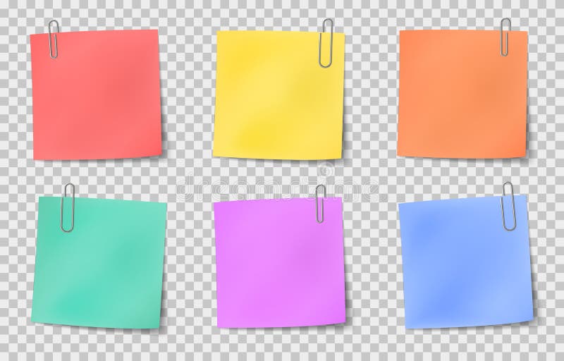 Stick Note Papers Vector Set Stock Vector - Illustration of information, adhesive: 73251810