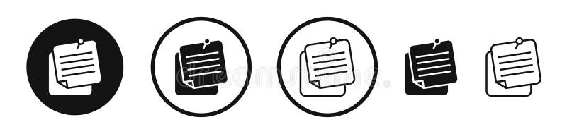 Note Sticky Icon Isolated on White Background Stock Illustration ...