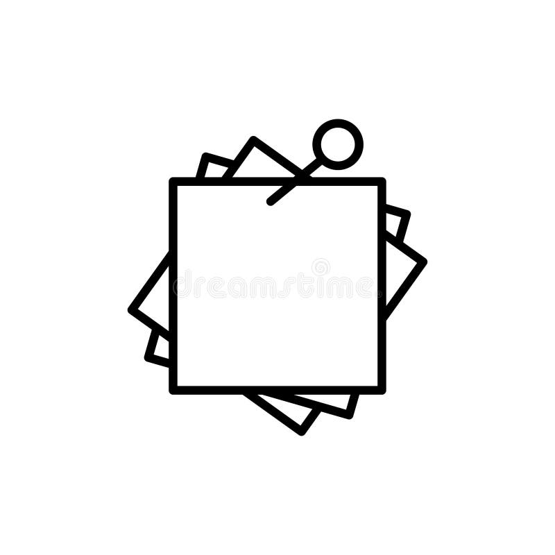 Note Sticky Icon Isolated on White Background Stock Vector ...